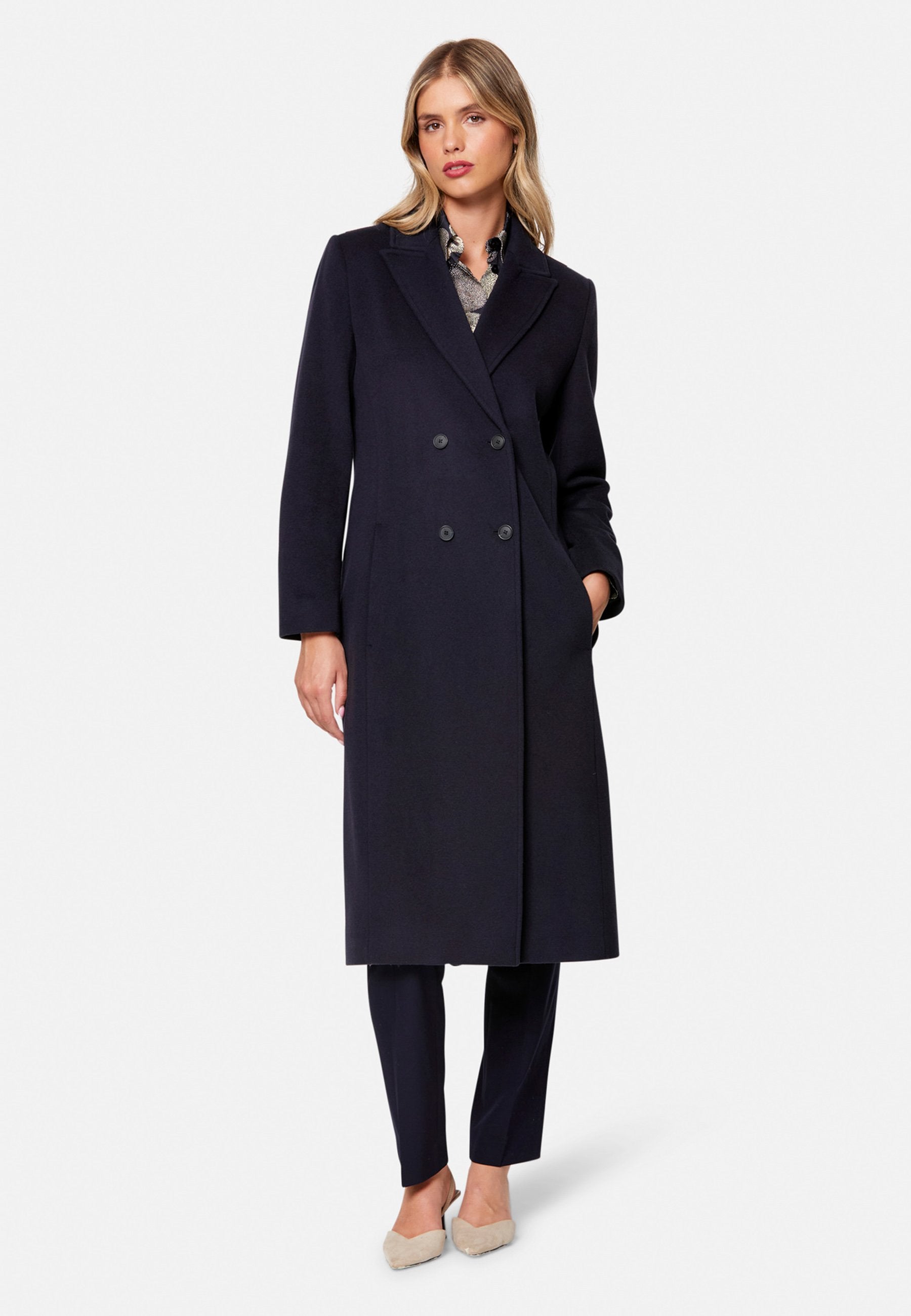 Beryl Navy Coat – Helen McAlinden
